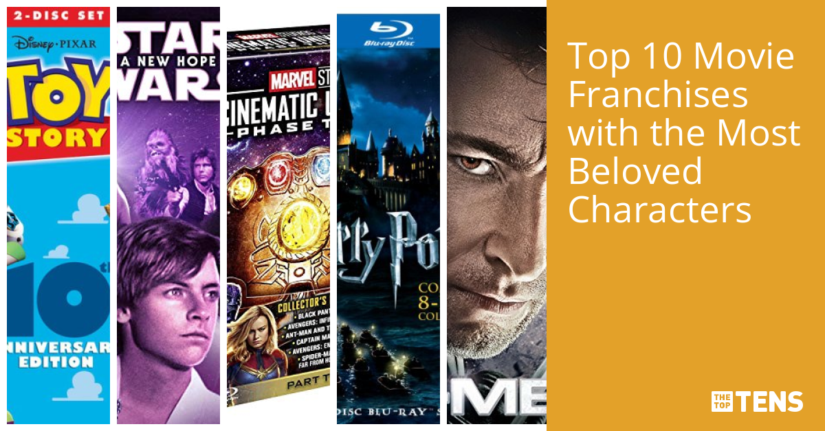 Top Ten Movie Franchises with with the Most Beloved Characters - TheTopTens