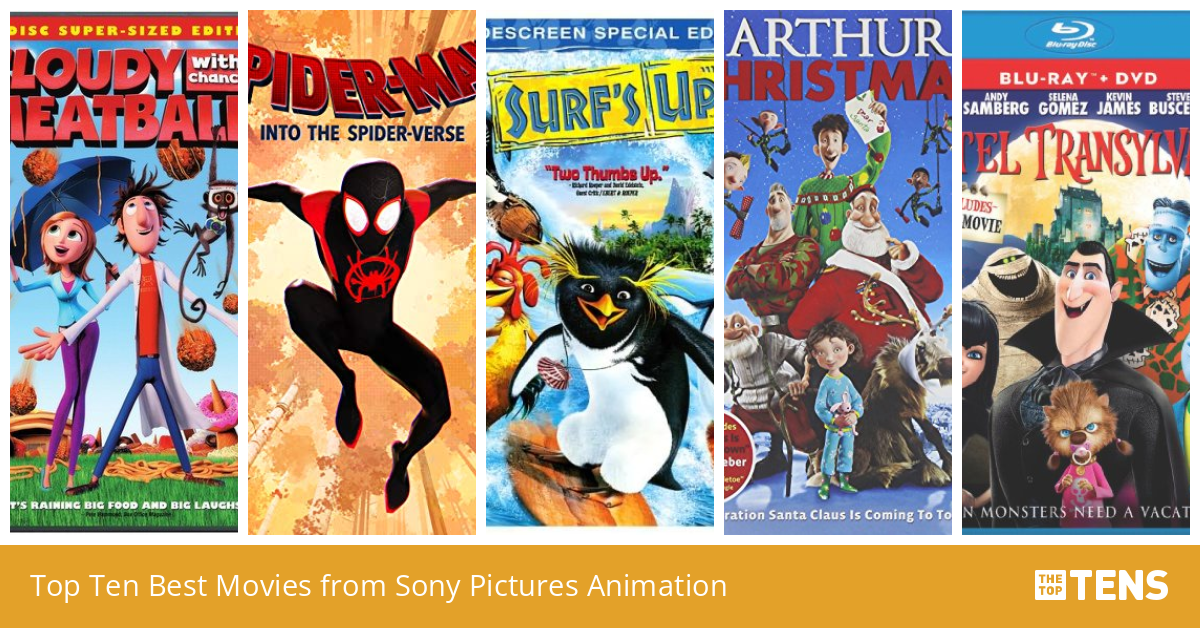 Top Ten Best Movies from Sony Pictures Animation