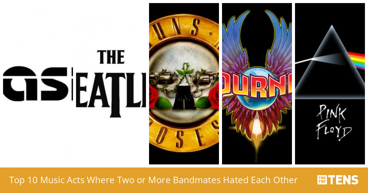 Top 10 Music Acts Where Two or More Bandmates Hated Each Other
