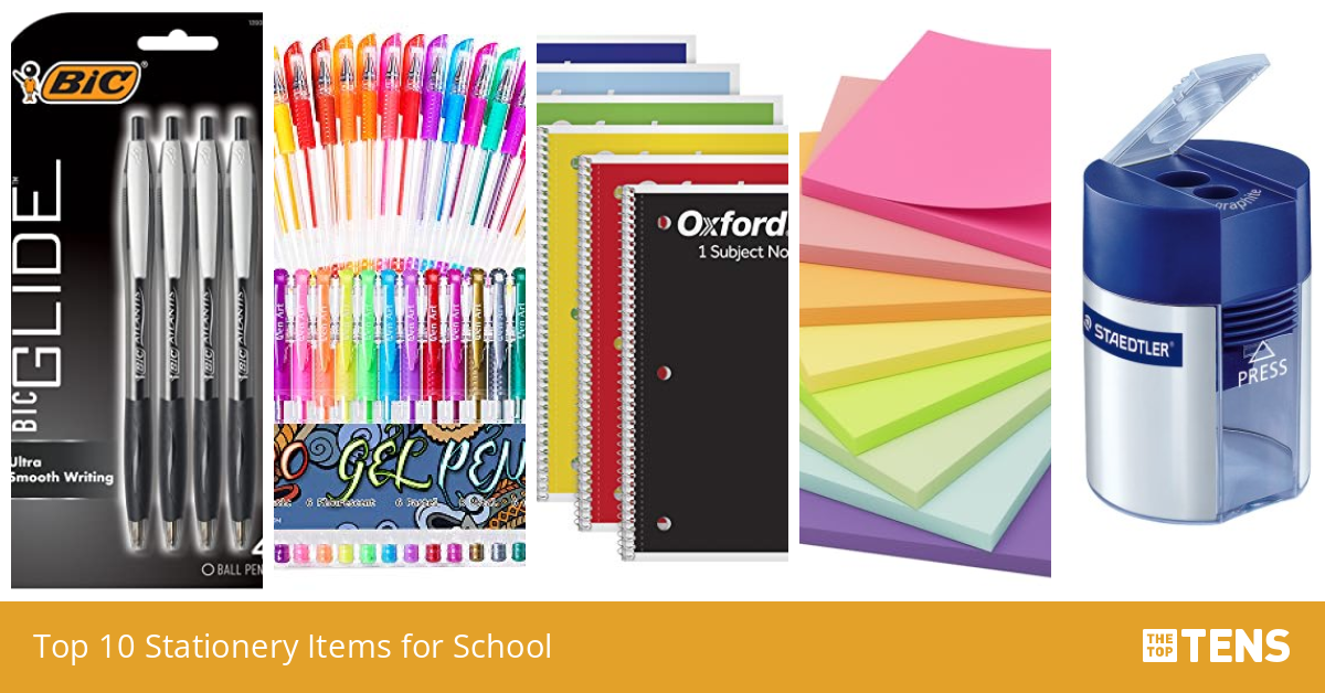 Top 10 Stationery Items for School