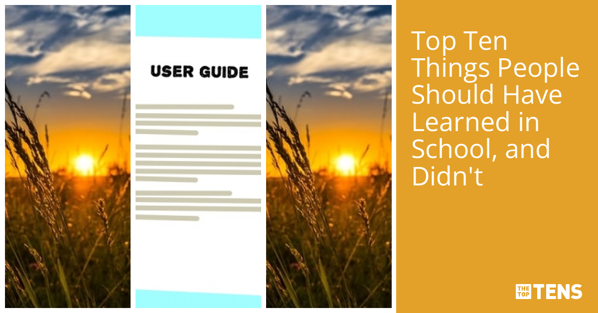 Top Ten Things People Should Have Learned in School, and Didn't